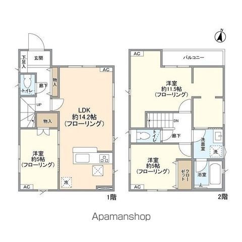 KOLET武蔵村山04 -｜西武立川駅（バス12分/バス停三ツ藤住宅徒歩5分)東京都武蔵村山市三ツ藤1丁目(賃貸一戸建・3LDK・1階・81.00㎡・アパマンショップ国分寺北口店 Apaman ...